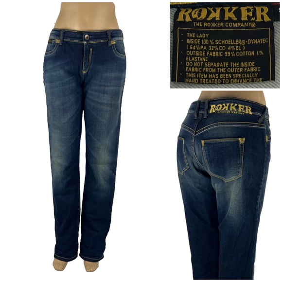 Rokker | Jeans | Rokker The Lady Womens 32 X 34 Jeans Denim Moto Riding ...